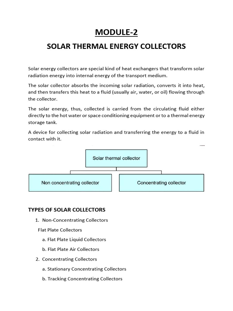 RES - Module 2 Notes | PDF | Solar Energy | Water Heating
