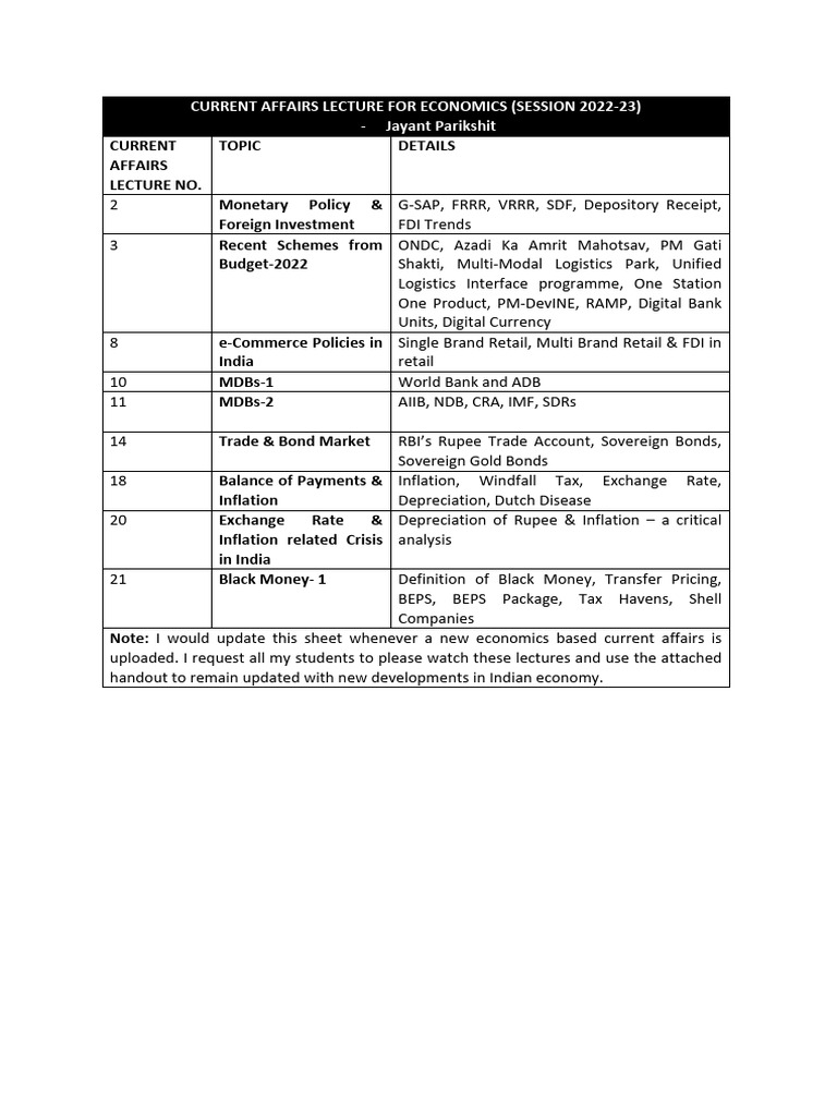 Lecture Details | PDF
