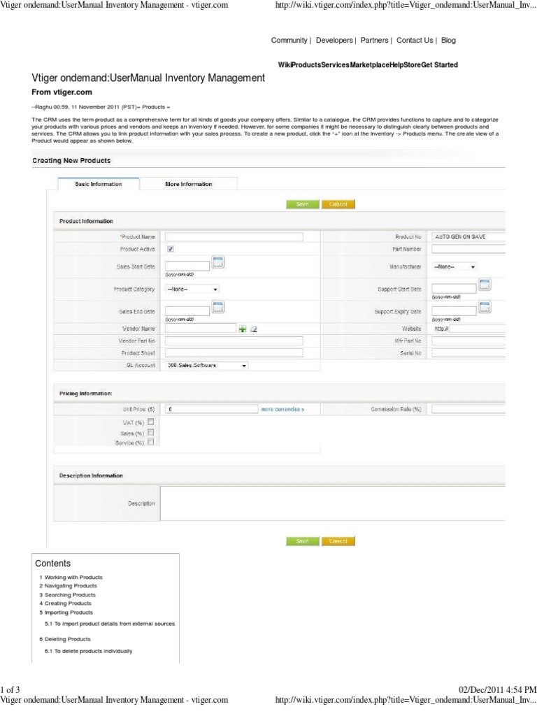 Inventory Management - Vtiger | PDF | Comma Separated Values | Hyperlink