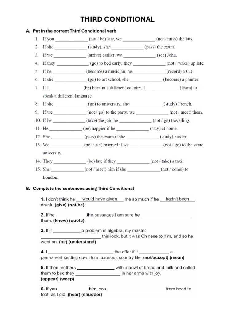 THIRD Conditional | PDF