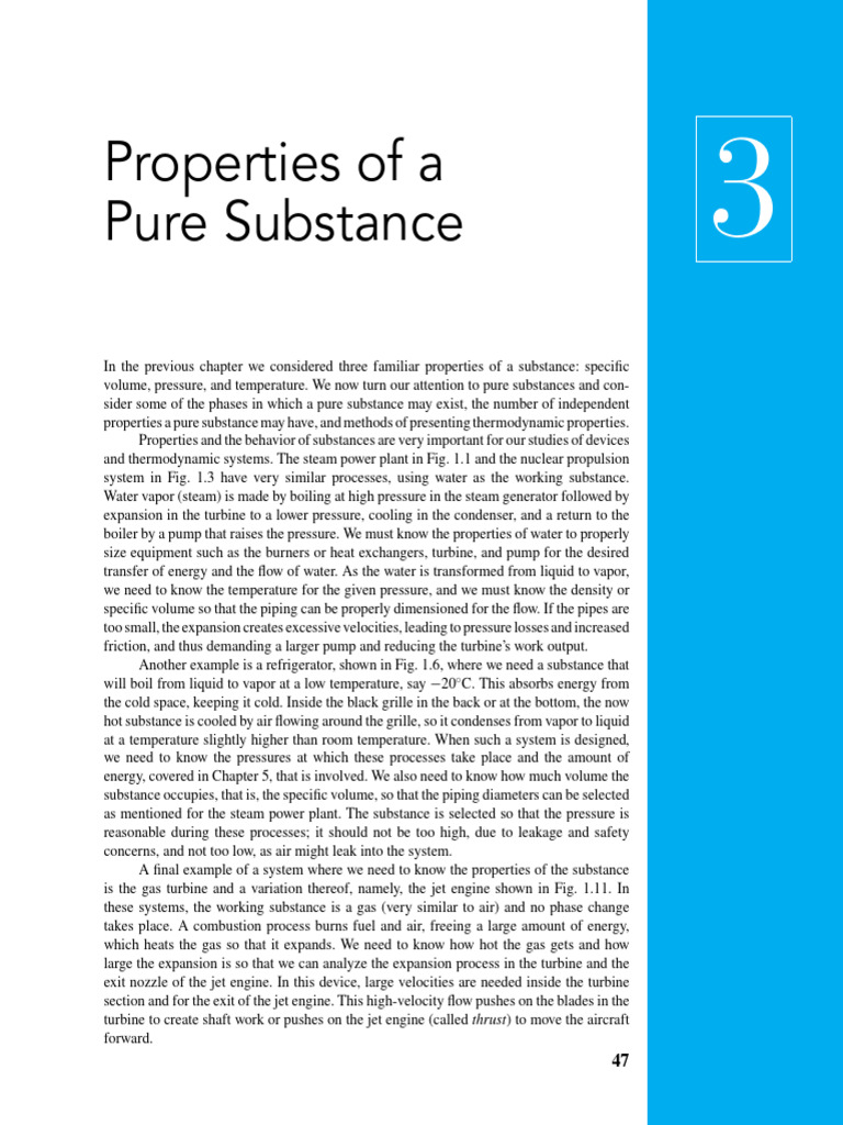 Properties of A Pure Substance | PDF | Phase (Matter) | Jet Engine