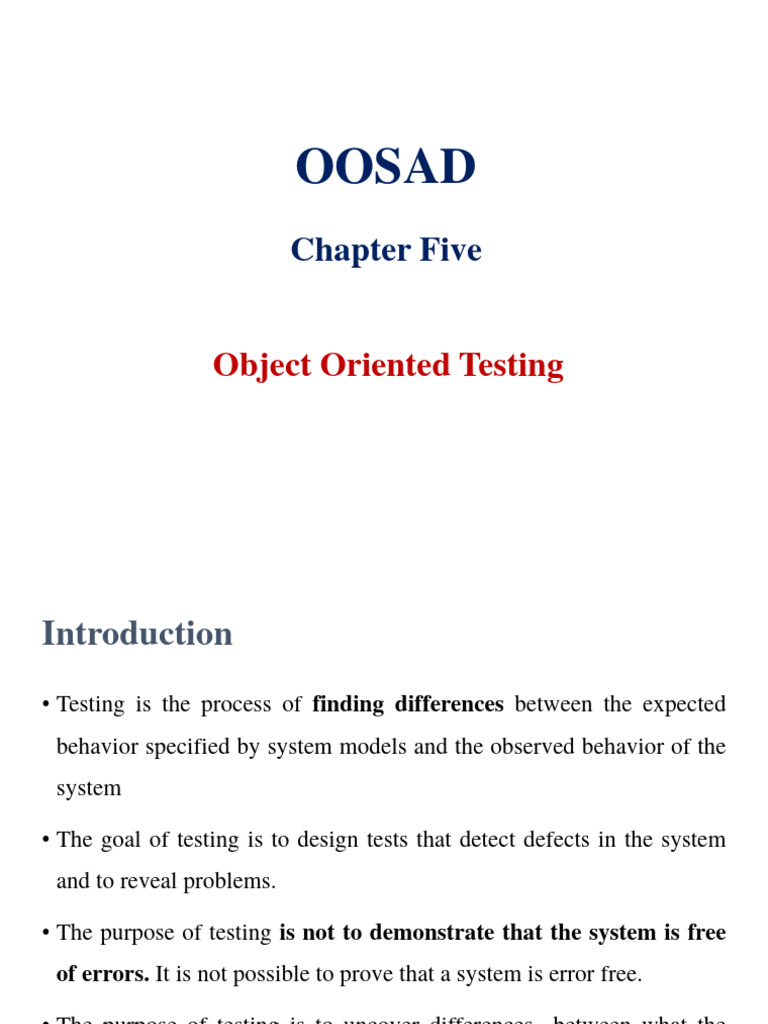 Ch 5 Object Oriented Testing Pdf Inheritance Object Oriented 