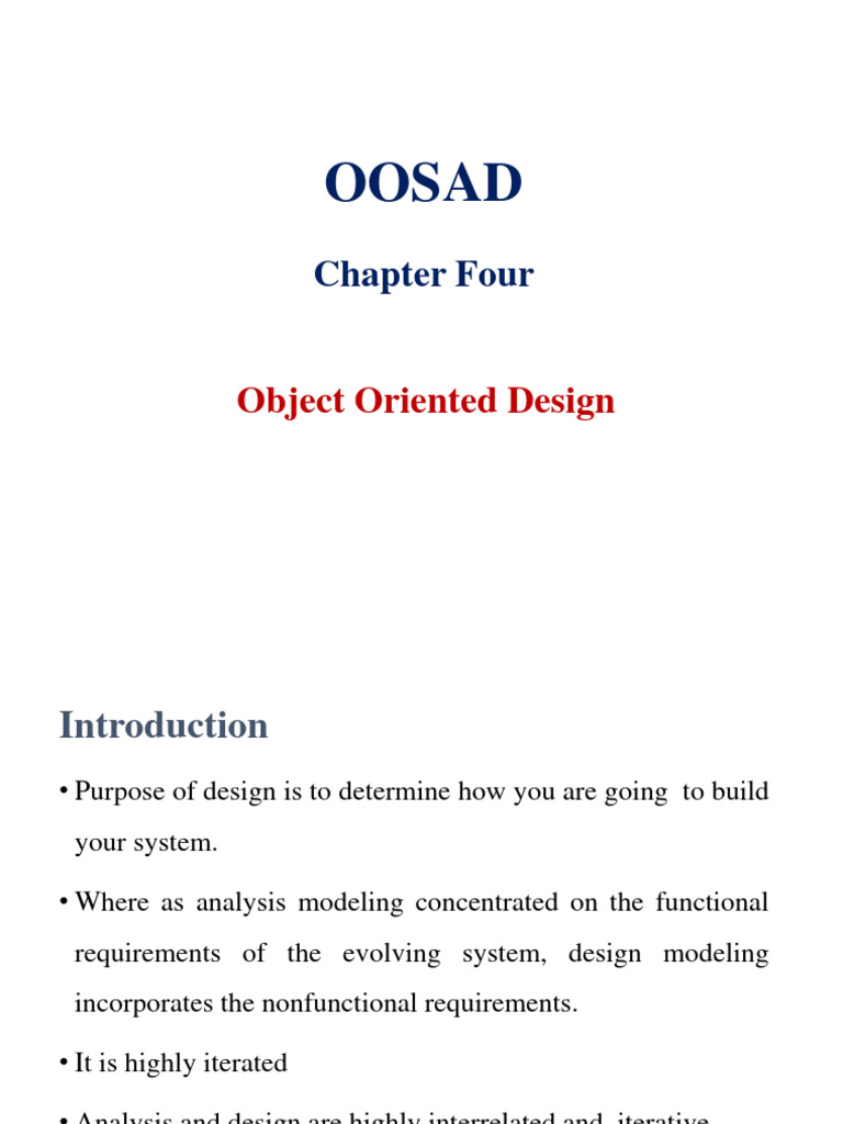 CH - 4 Object Oriented Design | PDF | Method (Computer Programming ... CH - 4 Object Oriented Design | PDF | Method (Computer Programming ...