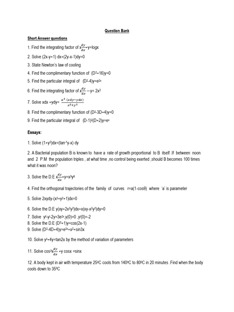 Question Bank | PDF | Continuum Mechanics | Physics