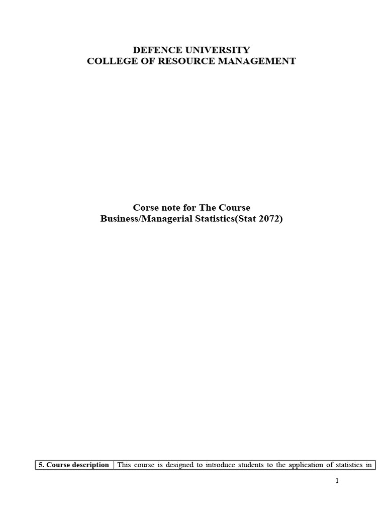 Managerial Statistics | PDF | Statistics | Probability Distribution