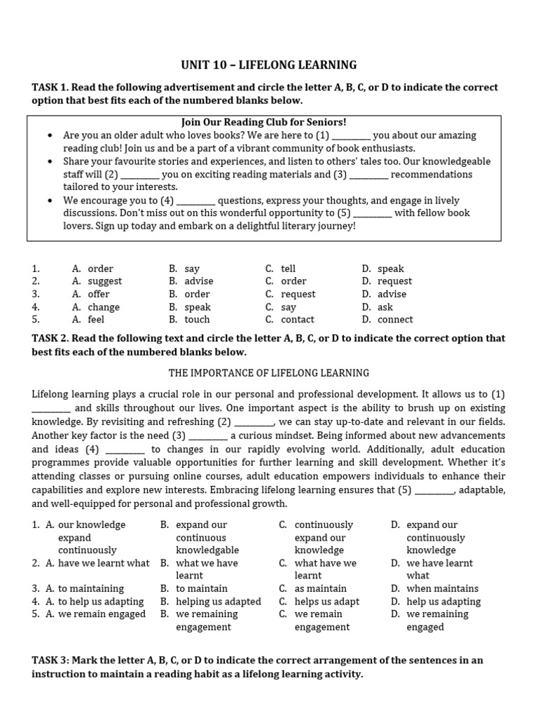Unit 10 | PDF | Learning | Lifelong Learning