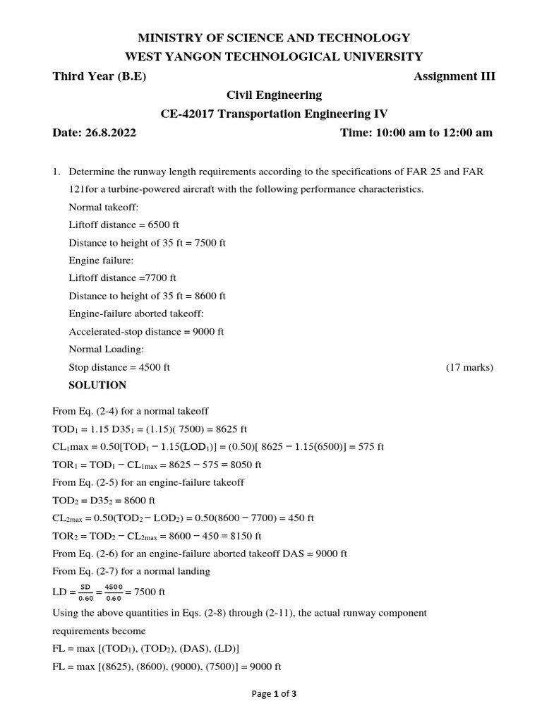 Assignment IV | PDF | Takeoff | Turbine Engine Failure