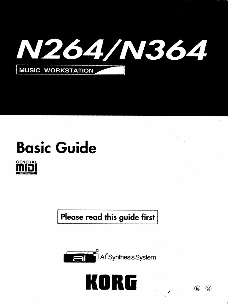 KORG N264 N364 Basic Guide Presets Combis | PDF
