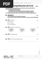 Sujets et exemples DELF B1 Junior | PDF | Études des langues étrangères