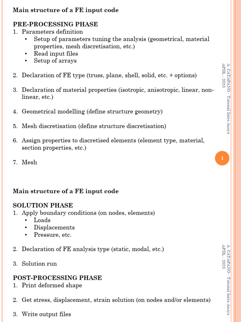 FEM Structure Ansys APDL | PDF