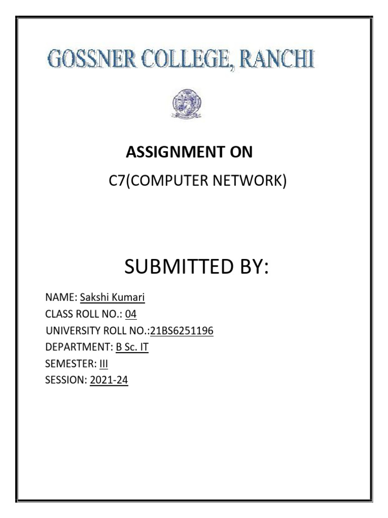 Assignment C7 | PDF | Computer Network | Error Detection And Correction
