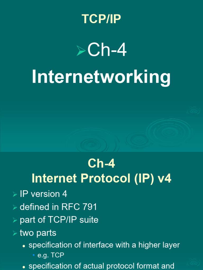 Ch-4 Internetworking IP Planning_final (1) | PDF | Ip Address | I Pv6