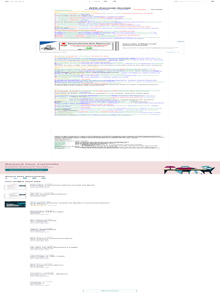 ATC Script PDF Visual Flight Rules Air Traffic Control | PDF | Air Traffic Control | Visual ...