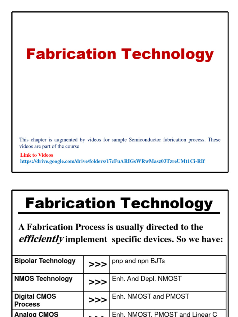 Ch. 2-Fabrication Tech 23-24 | PDF | Chemical Vapor Deposition | Doping ...