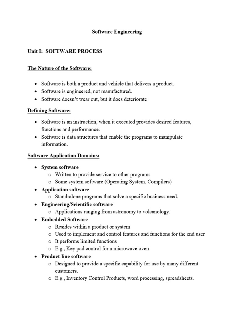 Unit I | PDF | Software Development Process | Use Case