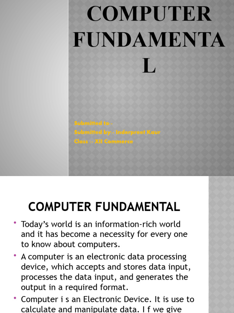 Computer Fundamental Pdf Computer Data Storage Workstation