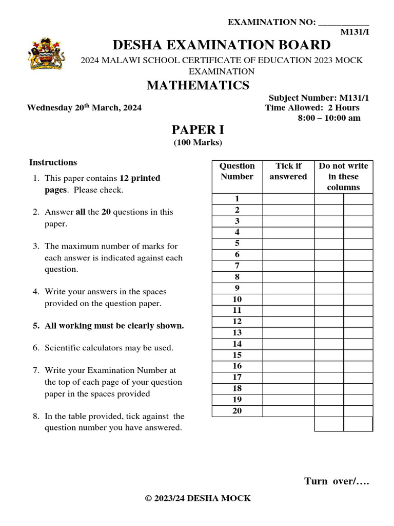 2024 Mathematics I Dessha | PDF | Circle | Mathematics
