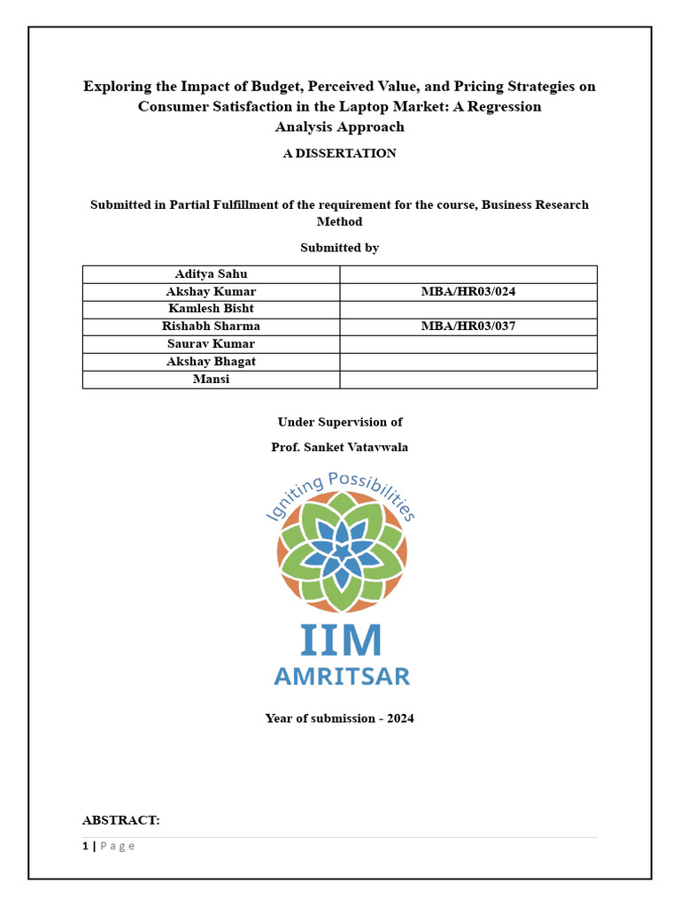 BRM project | PDF | P Value | Brand