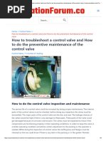 Control Valve Maintenance Checklist | PDF | Leak | Valve