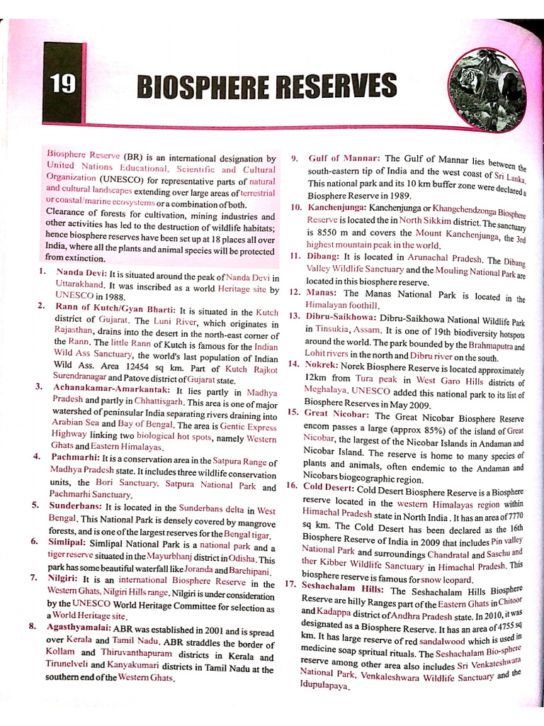 Biosphere Reserves | PDF