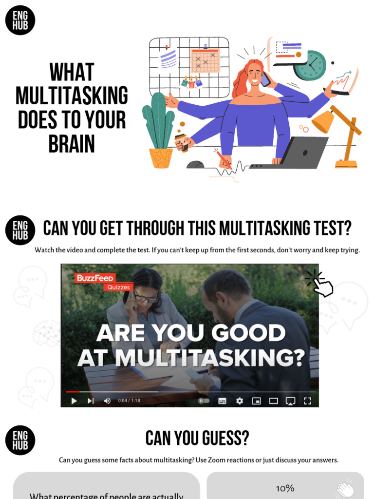Multitasking: Brain Impact Quiz | PDF | Attention | Verb