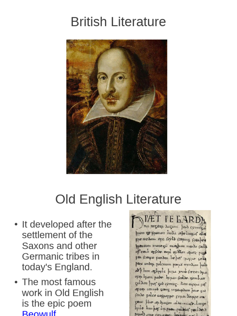 British Literature | PDF | Beowulf | English Literature