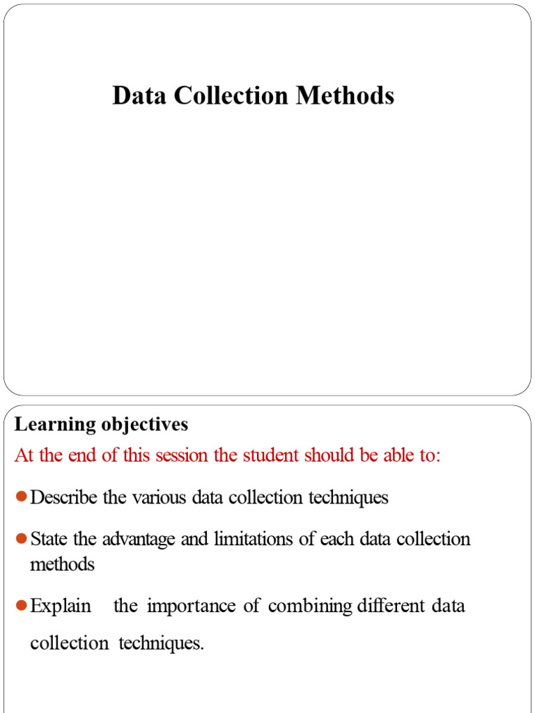6.3 - Data Collection Methods | PDF | Questionnaire | Data