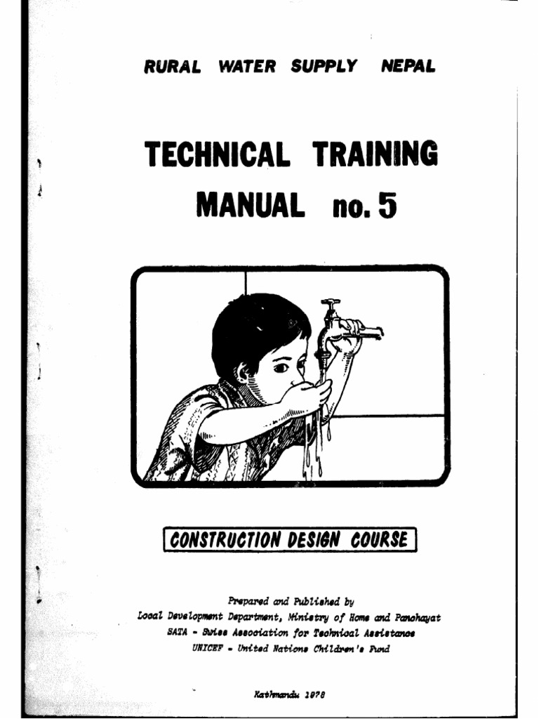 Rural Water Supply In Nepal Design Manual Unicef The Water
