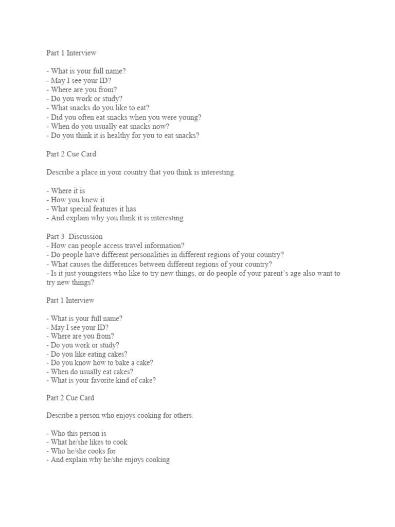 Part 1 Interview | PDF