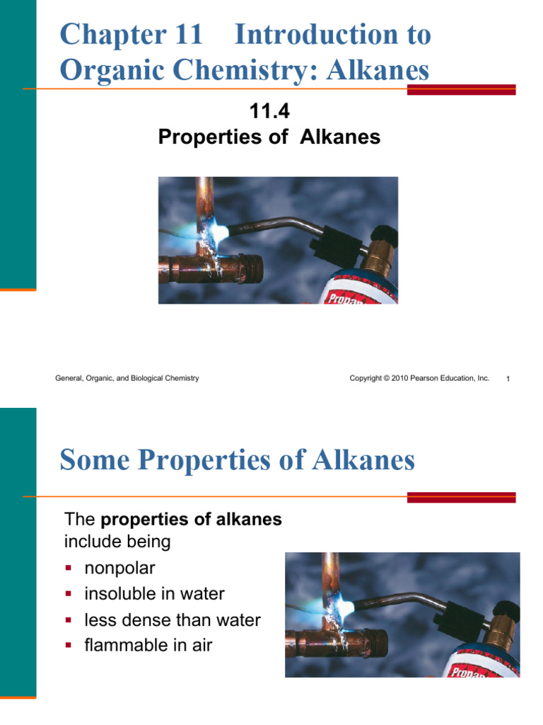 11.4 Properties of Alkanes | PDF | Alkane | Combustion