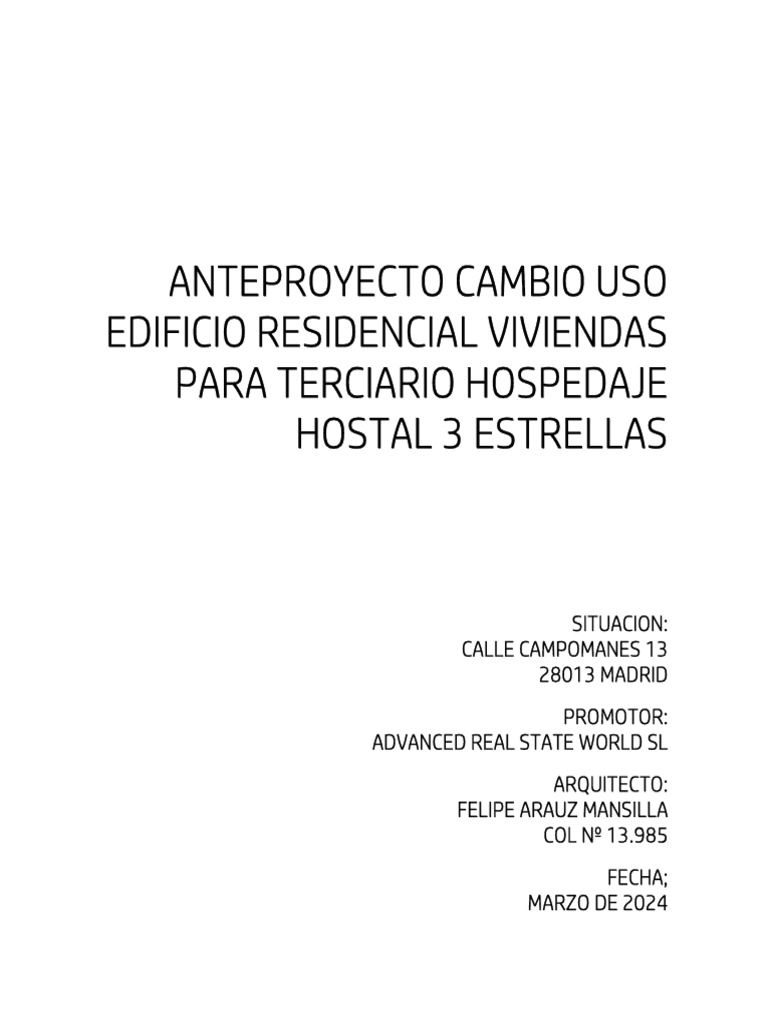 824 Anteproy | PDF | edificio | Madrid