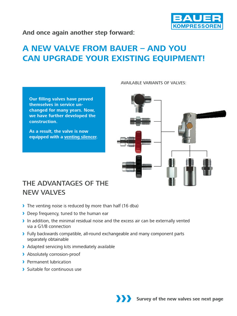 New Bauer Filling Valves Upgrade Options | PDF | Equipment