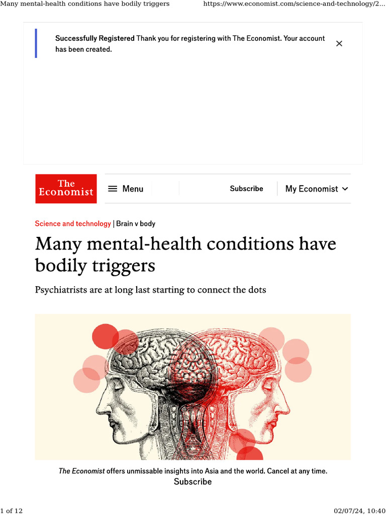 Many Mental-Health Conditions Have Bodily Triggers | PDF