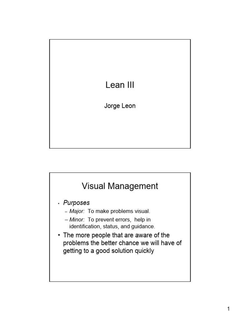 Lean Part III | PDF | Lean Manufacturing | Business Process
