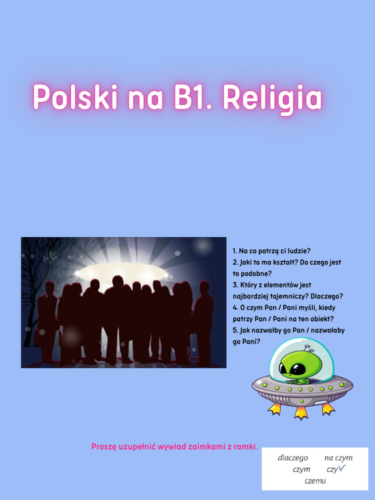 B1 Lekcja Religia | PDF