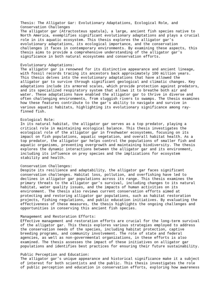 Alligator gar | Download Free PDF | Conservation Biology | Ecology