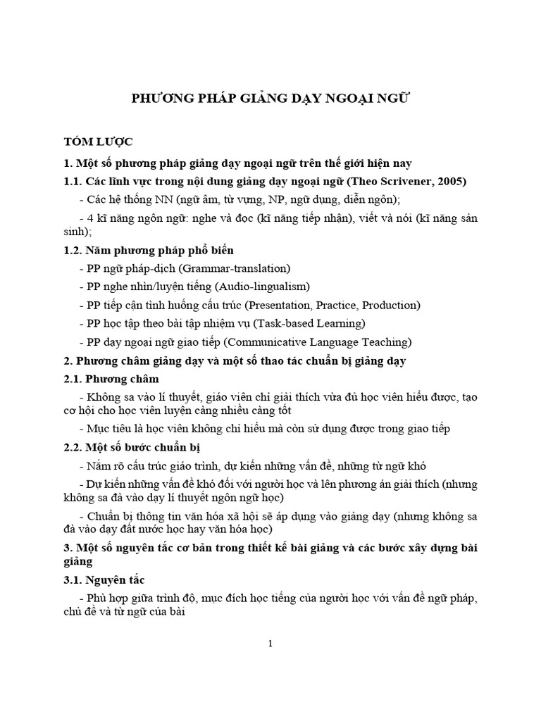 1.phuongphap - Giangday - NN - NHP | PDF