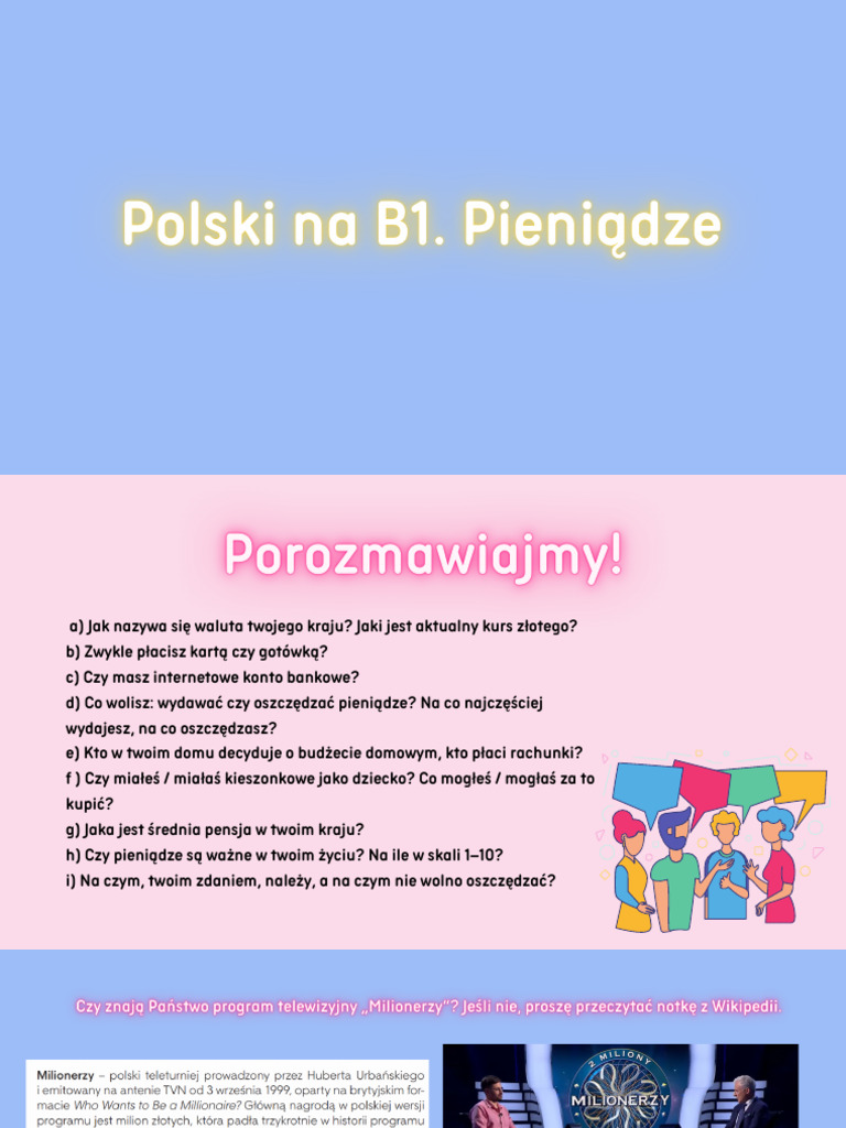 Polski B1 Pieniądze | PDF