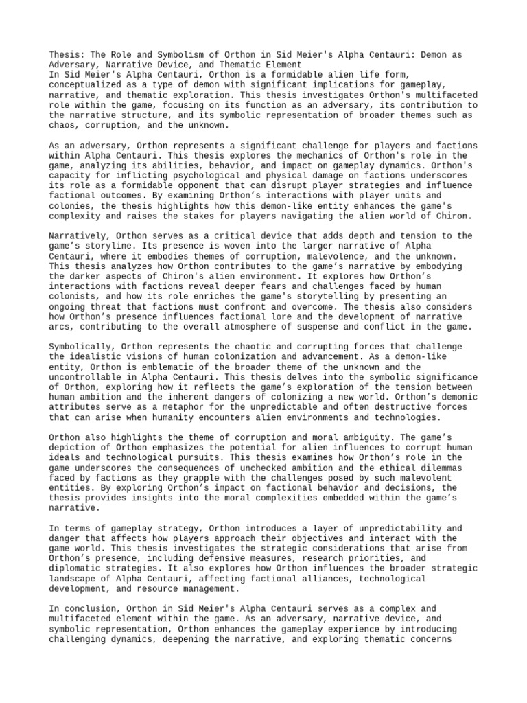 Orthon | PDF | Narrative