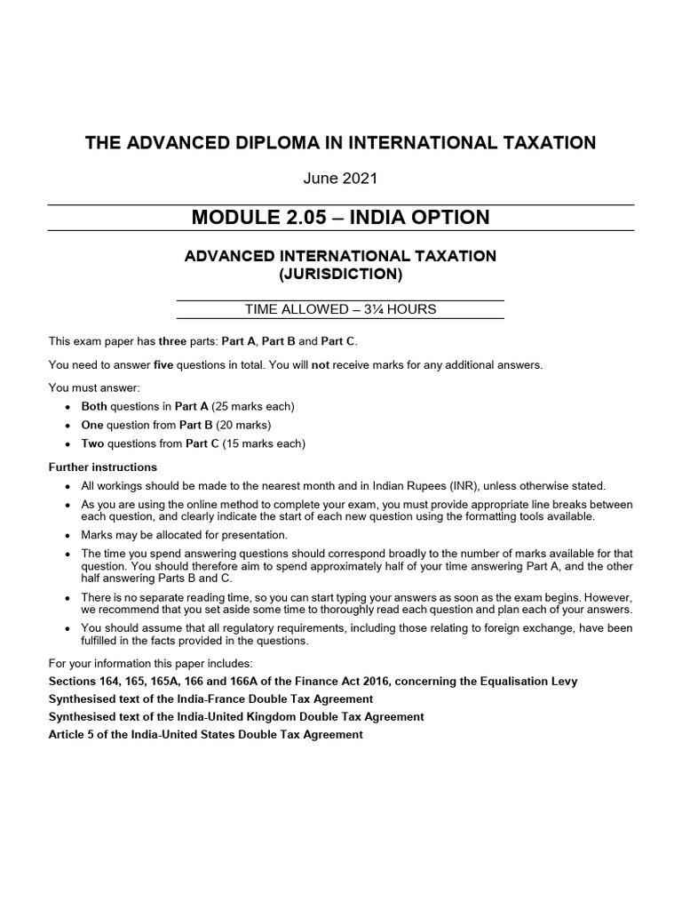 June 2021 Module 2.05 (Question Paper) | PDF | Taxes | Limited Liability Partnership