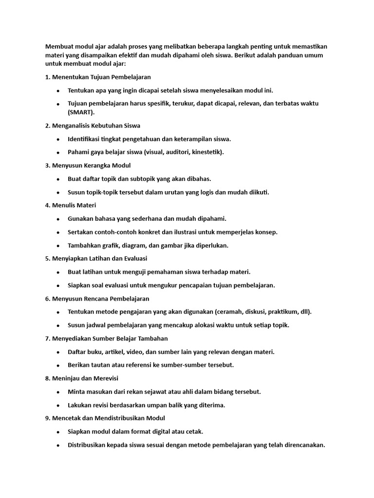 Cara Membuat Modul Ajar | PDF | Karier & Perkembangan | Seni