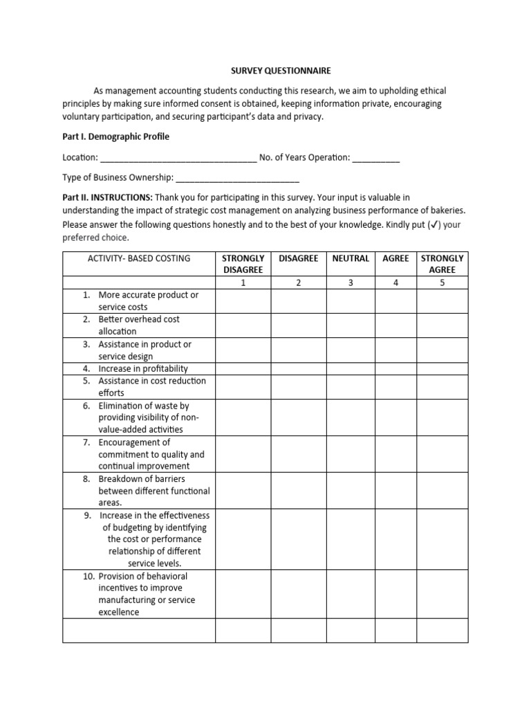 Partial Questionnaire 05-25-2024 | PDF | Life Cycle Assessment | Business