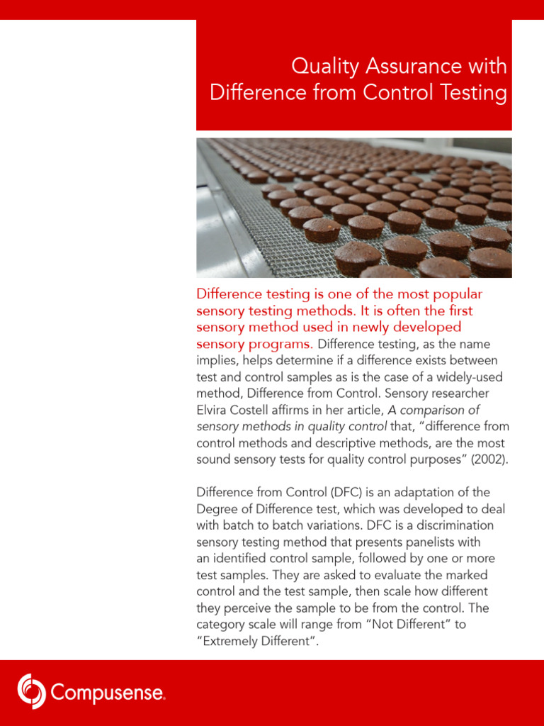 Difference from Control Testing Overview | PDF | Sampling (Statistics)