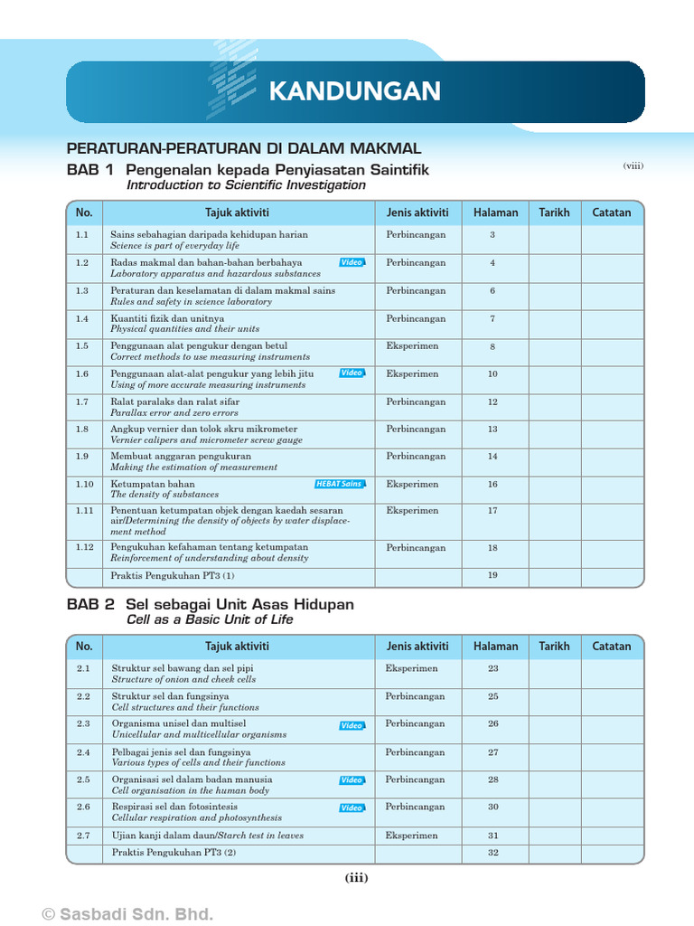 Sps Sains TG 1 - Part1 | PDF
