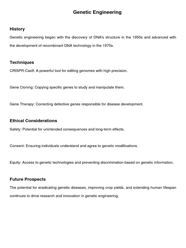 Genetic Engineering | PDF
