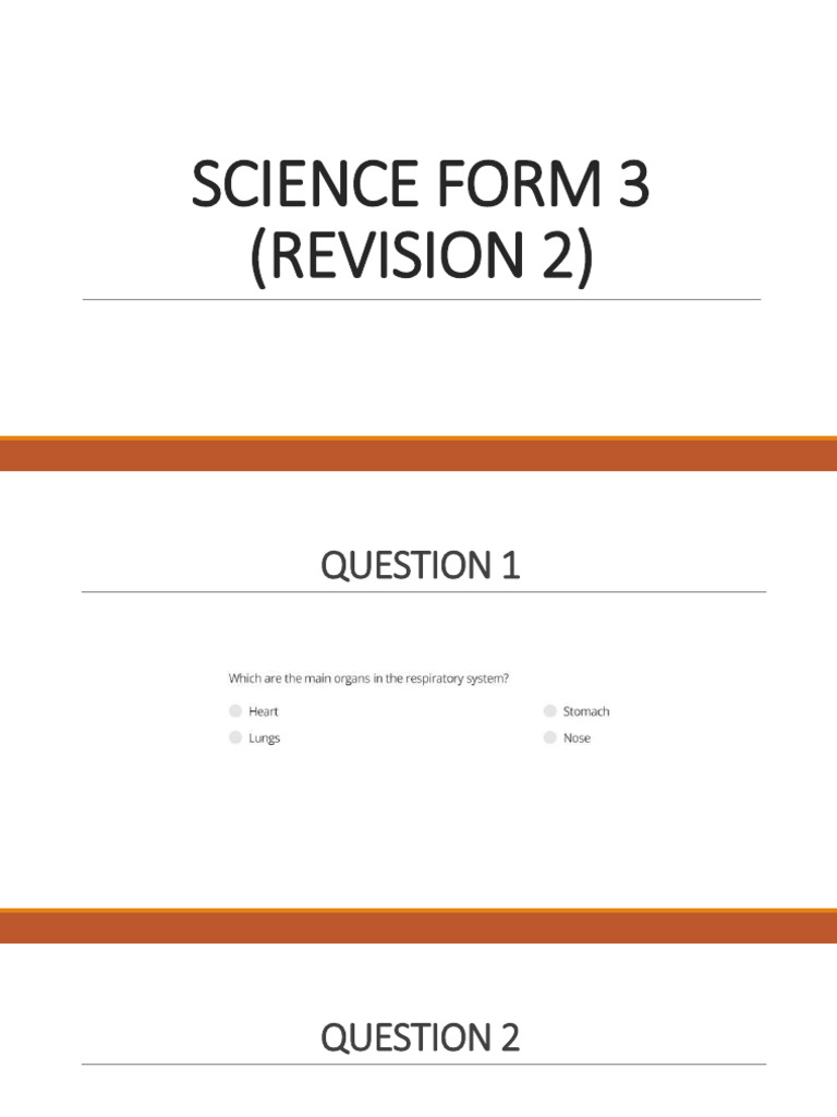 Science Form 3 Revision Questions | PDF