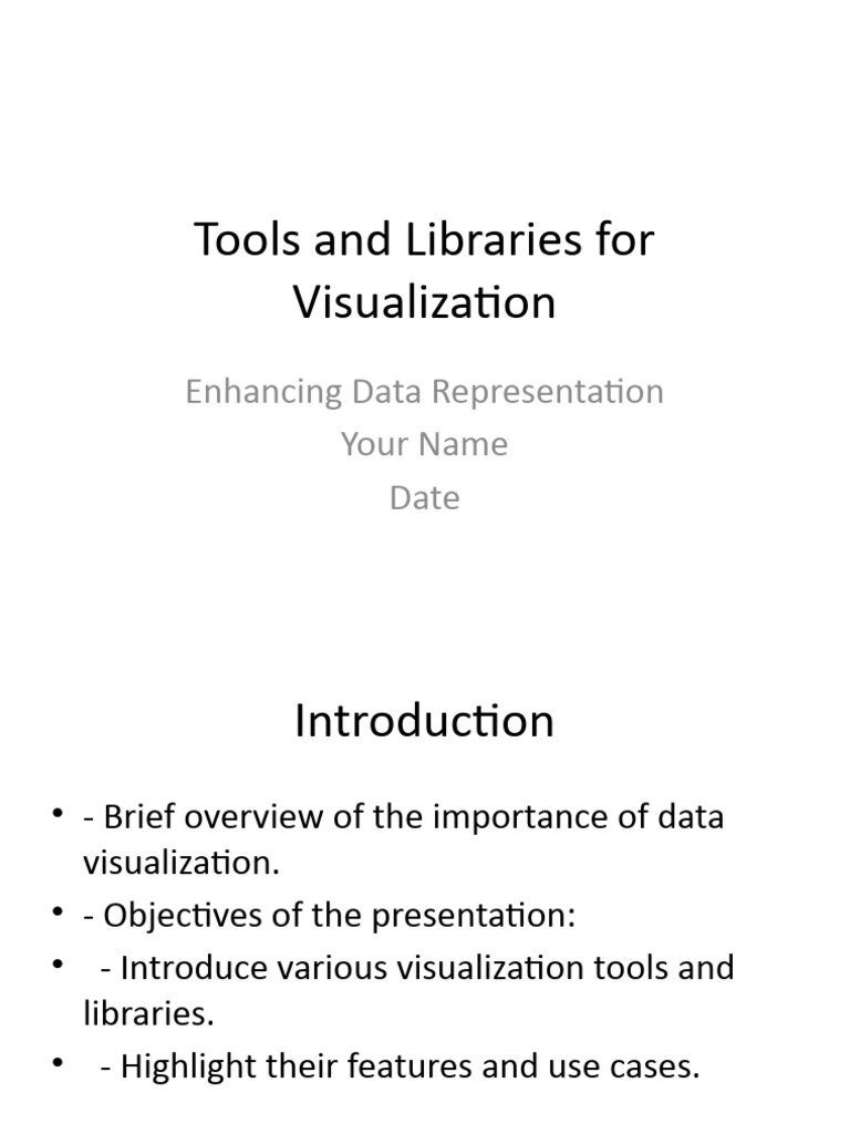 Tools and Libraries for Visualization | PDF