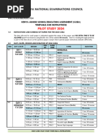 KCSE 2025 Exam Timetable | PDF