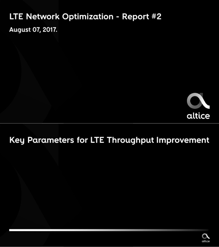 Lte Network Optimization - Repot 2 | PDF
