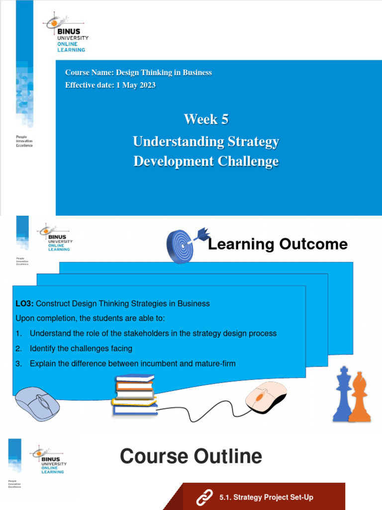 PPT Week 5 - Understanding Strategy Development Challenge | PDF | Innovation | Learning